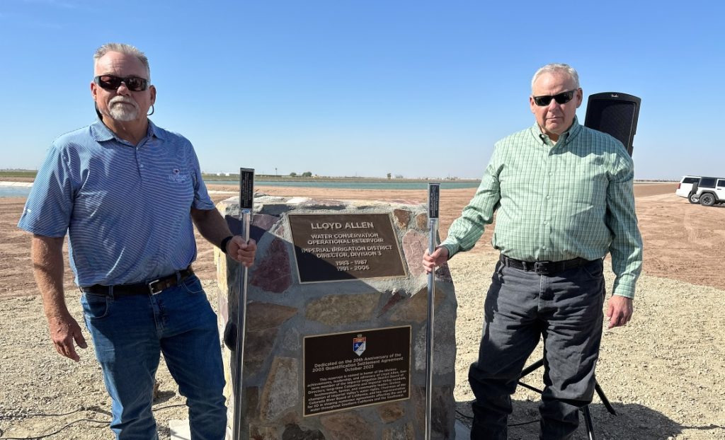 IID Honors the Legacy and Service of Lloyd Allen by Dedicating a Water ...